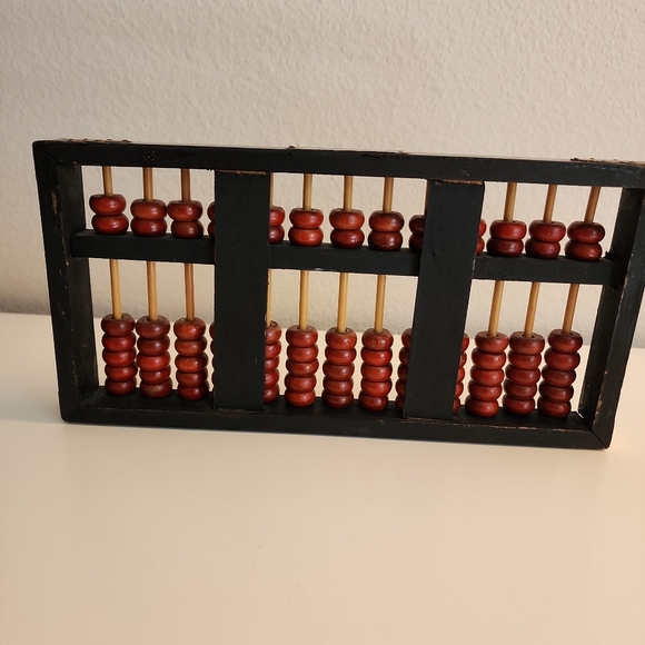 Lotus Flower | Other | Vintage Lotus Flower Brand Chinese Abacus 3 Rods 91 Beads Red Rose Wood ...